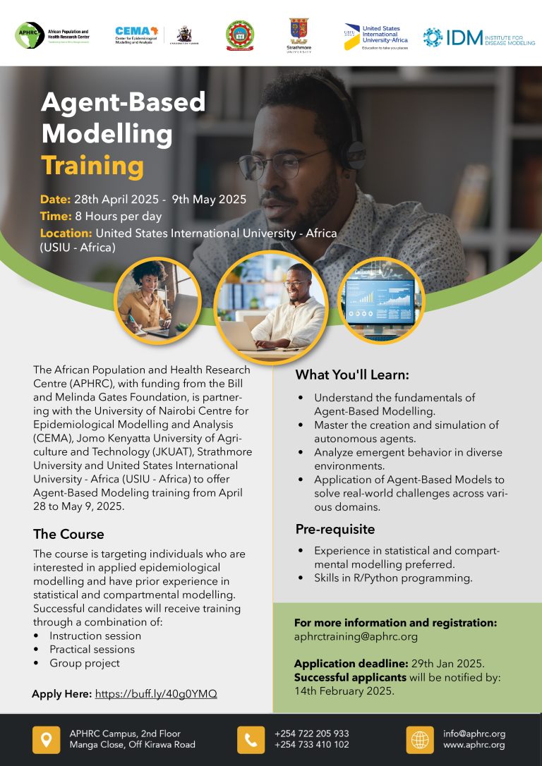 Call For Applications Agent Based Modelling Training Aphrc